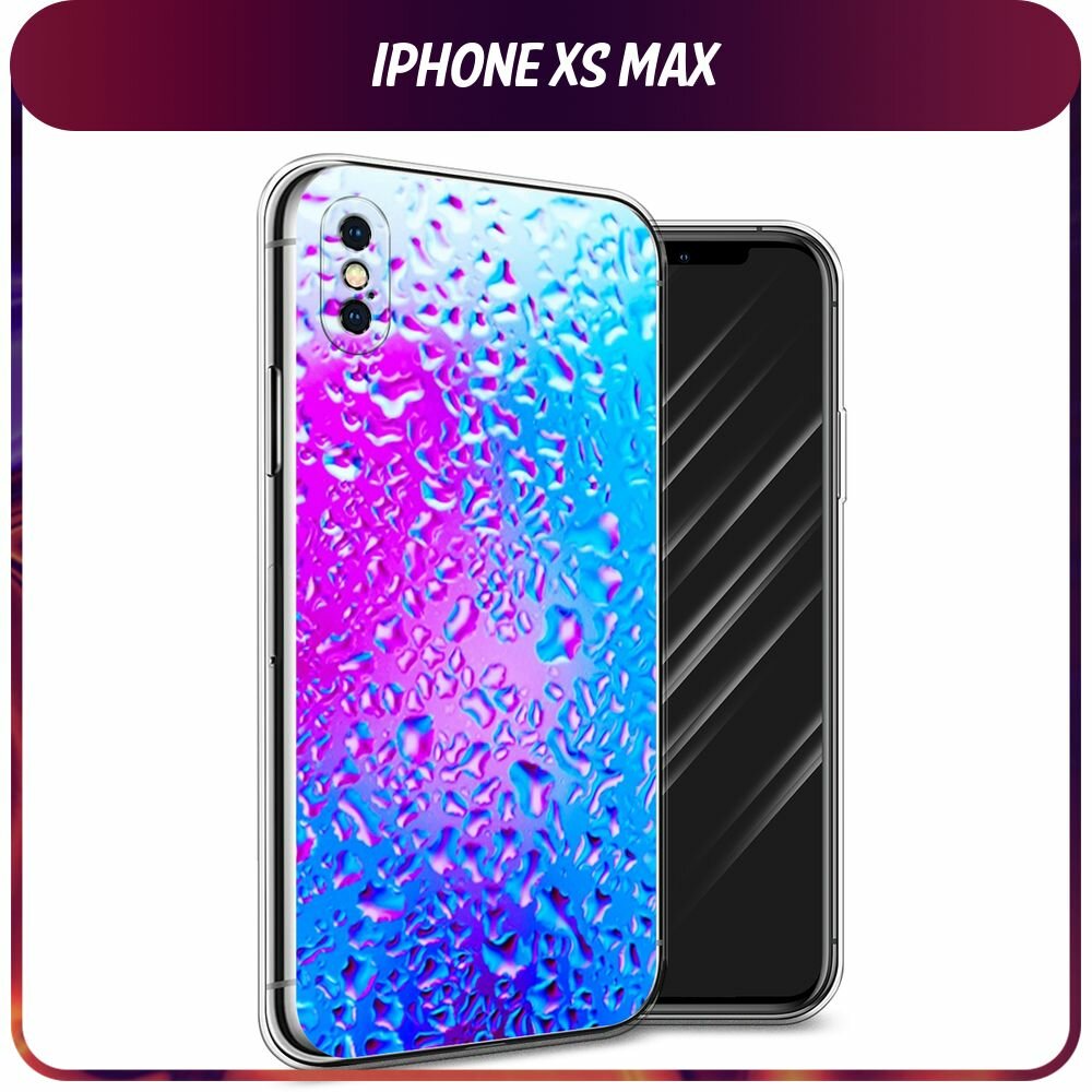 Чехол на Apple iPhone XS Max / Айфон XS Max с принтом "Капли на стекле"