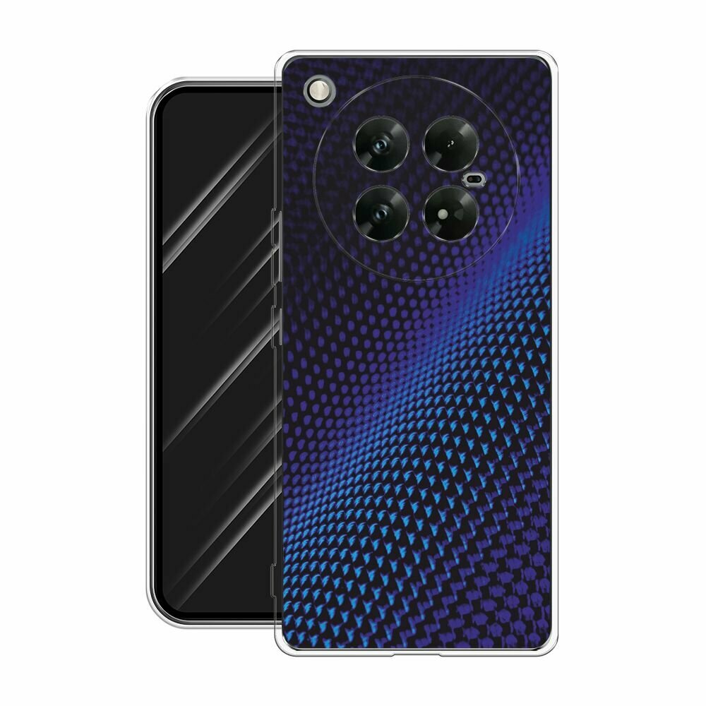 Чехол на Infinix Zero 40 5G / Инфиникс Зеро 40 5G с принтом "Синий карбон" — фото 1