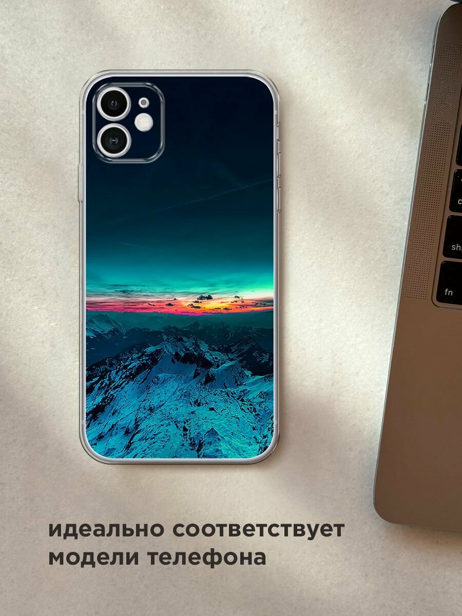 Чехол на Apple iPhone 11 / Айфон 11 с принтом "Закат в горах" — фото 1