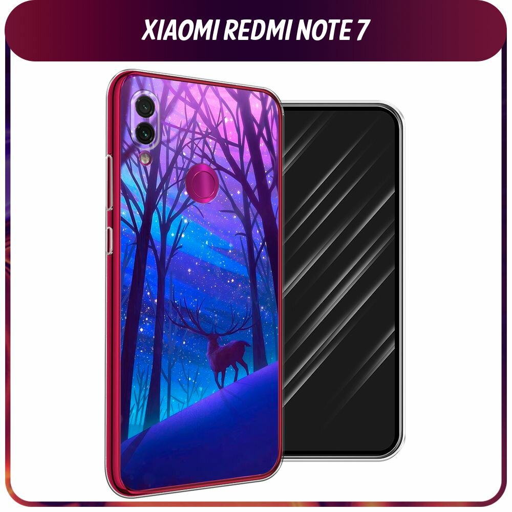 Чехол на Xiaomi Redmi Note 7 / Сяоми Редми Нот 7 с принтом "Северный олень"