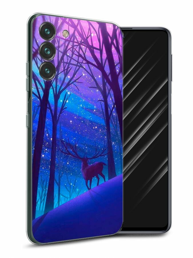 Чехол на Samsung Galaxy S22 / Самсунг Галакси S22 с принтом "Северный олень"