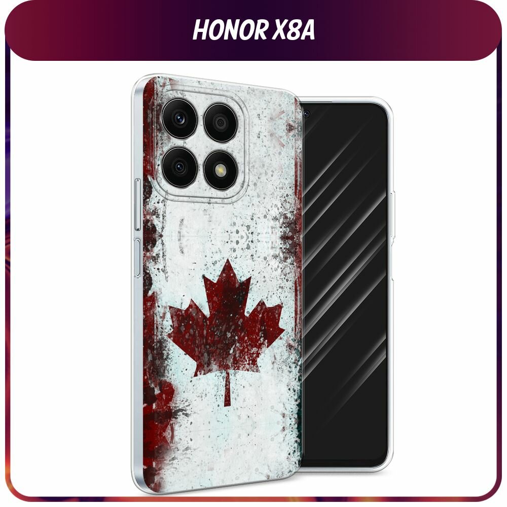 Силиконовый чехол на Honor X8A / Хонор X8A с принтом "Канада"