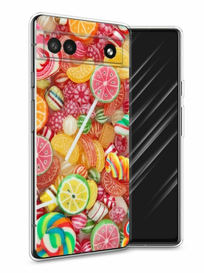 Чехол на Google Pixel 6A / Гугл Пиксель 6A с принтом Вкусняшки