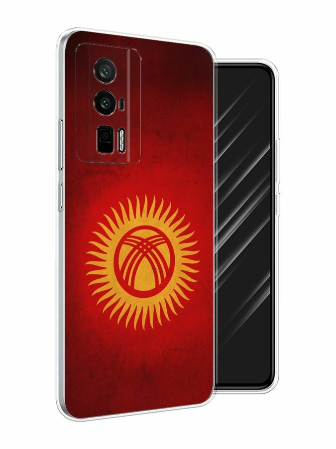 Чехол на Xiaomi Redmi K60/Poco F5 Pro / Редми К60/Поко F5 Pro с принтом "Флаг Киргизии"