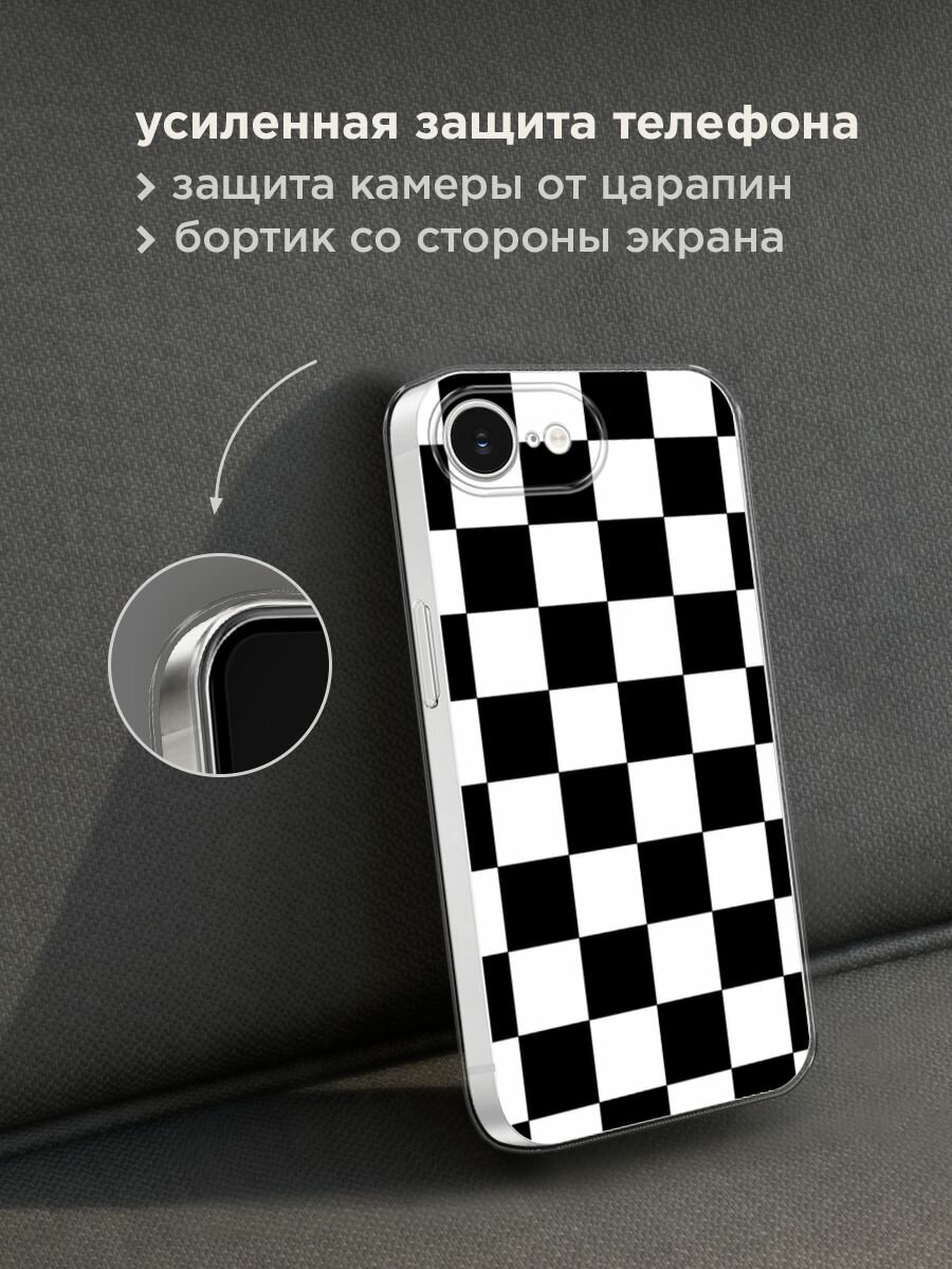 Чехол на Apple iPhone 16e/17e / Айфон 16е/17e с принтом "Шахматная доска" — фото 1