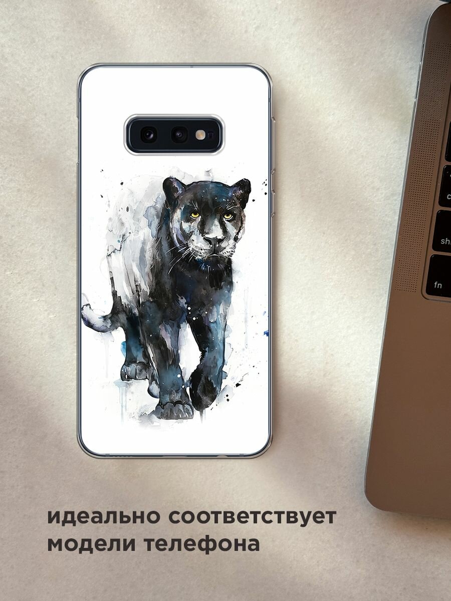 Чехол на Samsung Galaxy S10E / Самсунг Галакси S10E с принтом "Пантера арт 3" — фото 1