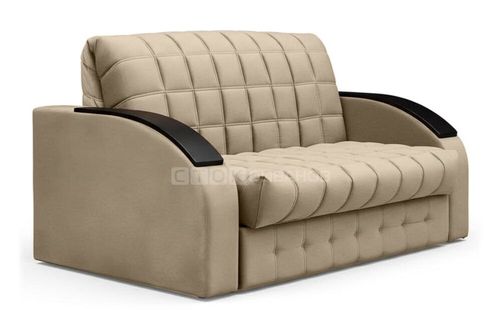 Диван Сток Диванов Брауни Beige бежевый 195 см, механизм аккордеон на металлокаркасе