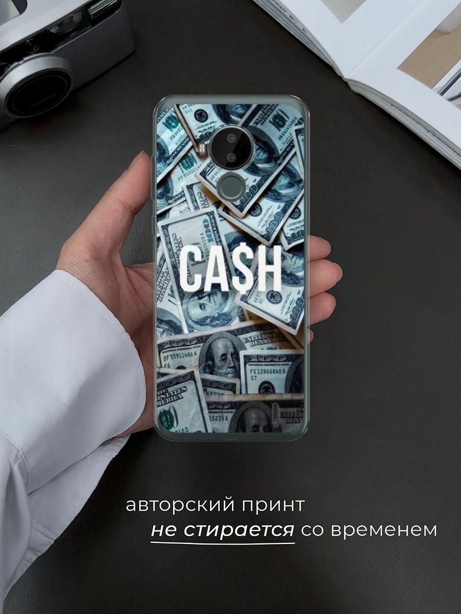 Силиконовый чехол на Nokia C30 / Нокия C30 с принтом "Cash" — фото 1