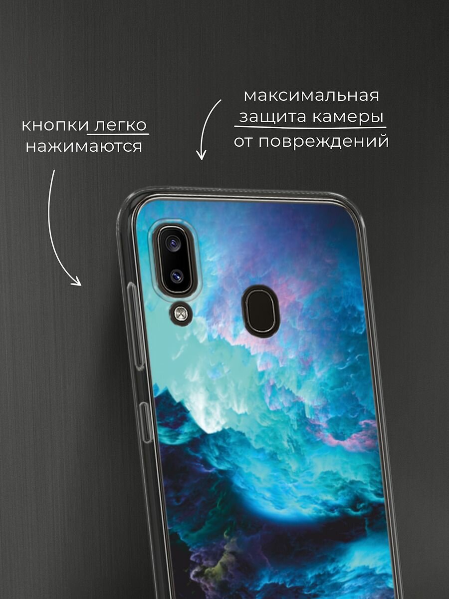 Чехол на Samsung Galaxy A30/A20 / Самсунг Галакси A30/A20 с принтом "Бирюзовое небо" — фото 1