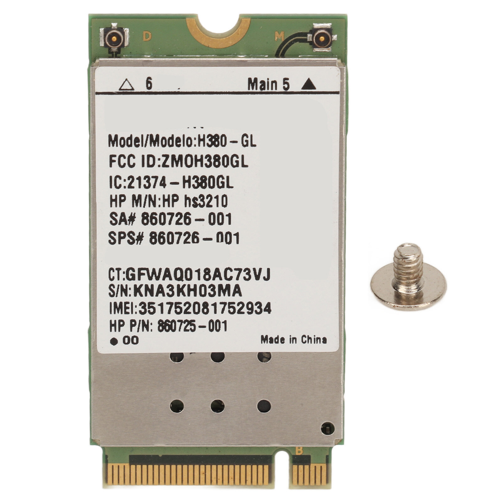 Мобильный модуль H380 GL HSPA+ M.2 для HP ZBook 17 15 15u и EliteBook 840 820 G4 G3 Cellular Data Card