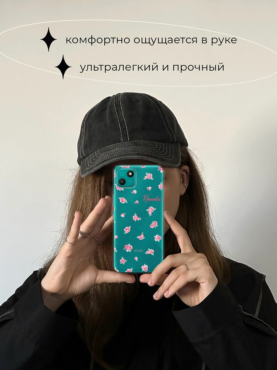 Чехол на Wiko T10 / Вико Т10 с принтом "Romantic 2", прозрачный — фото 1