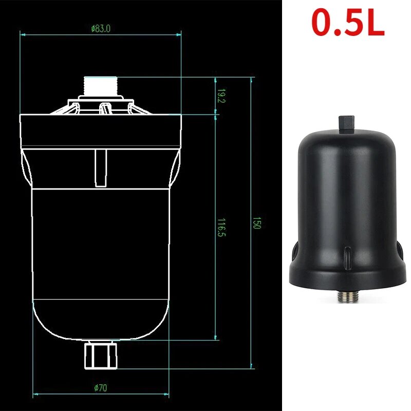 Расширительный бак для насоса DN15 2л/1л/0,5л C