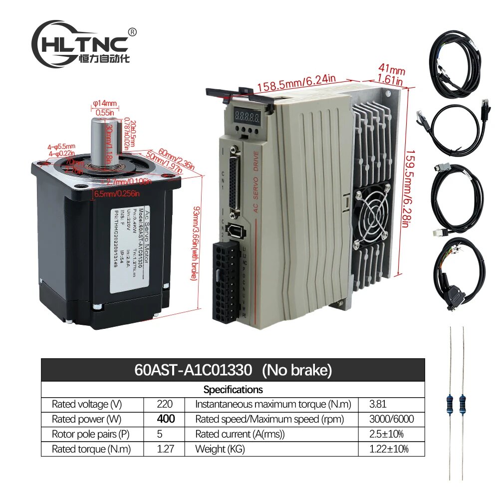 Лидер продаж серводвигатель 400 Вт 600 Вт 750 Вт 1000 Вт Серводвигатель 17 бит абсолютный кодировщик 543 в-нм озин для гравера с ЧПУ 220V, 400W
