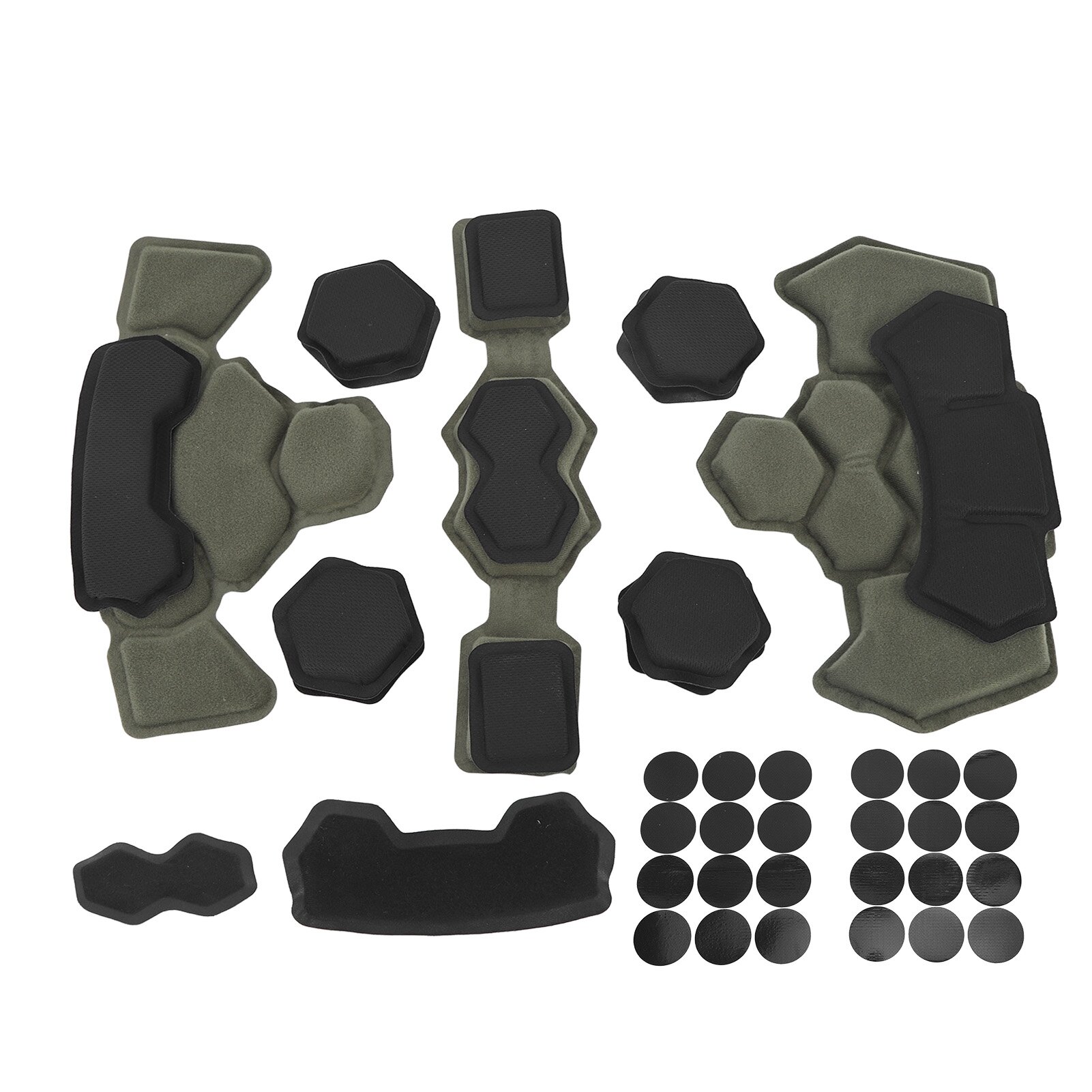 Helmet Padding Kit Memory Foam Pad Protective Mat Universal Motorcycle Bike Bicycle Cushions Waterproof OD Green