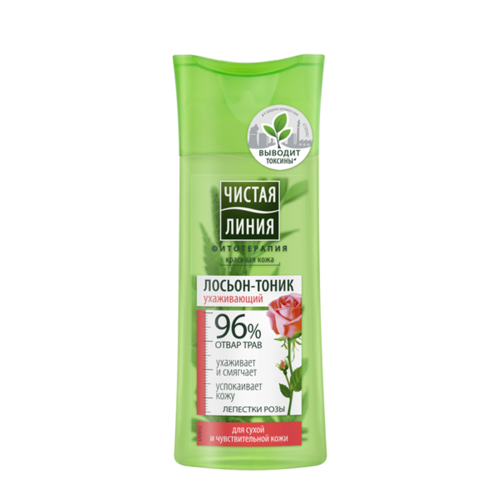 Чистая Линия лосьон-тоник для лица Лепестки роз, для сухой и чувствительной кожи, 100 мл