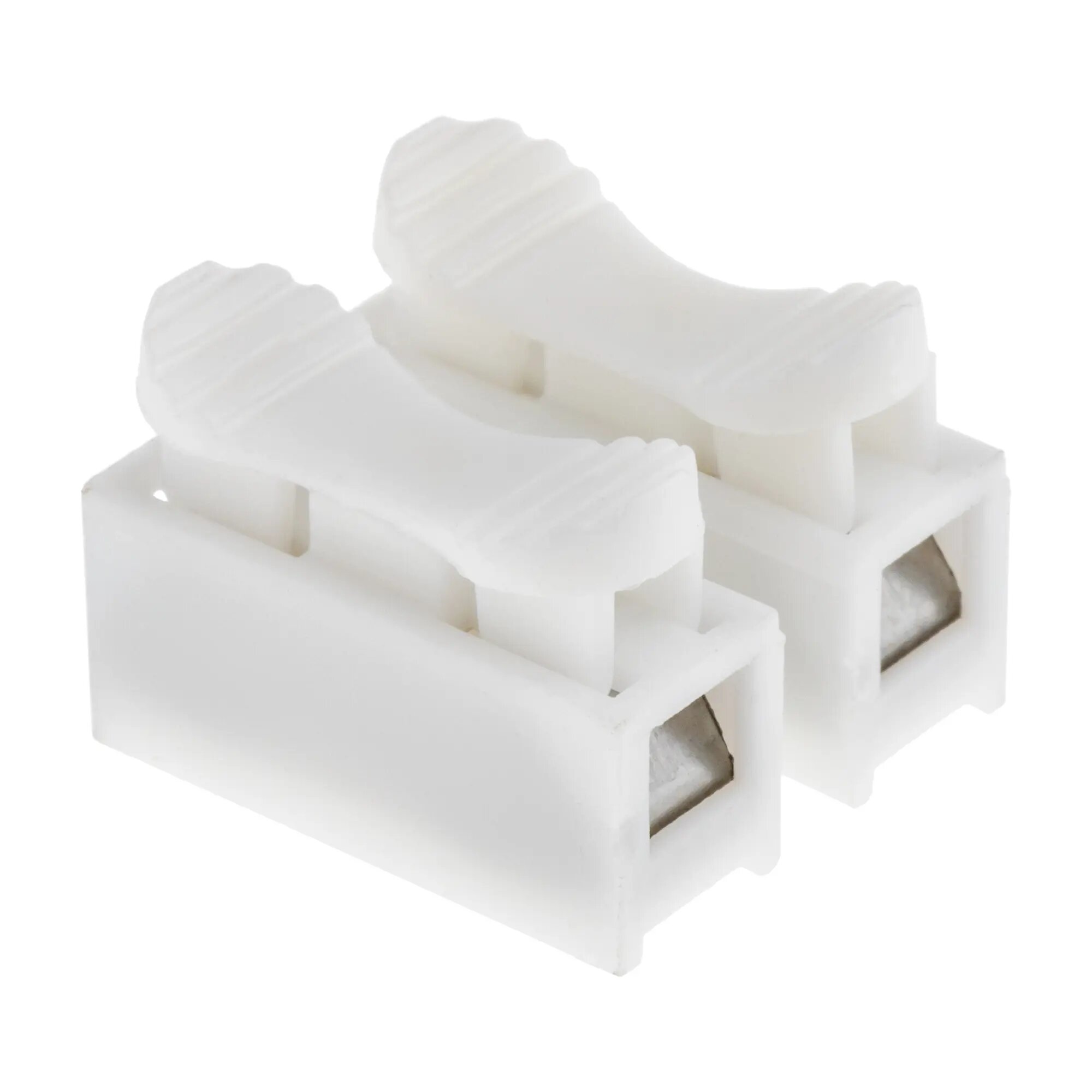 Duwi клеммы нажимные пружинные СМК 823-2-10, 2-проводные 2.5 мм², белые, набор 5 шт