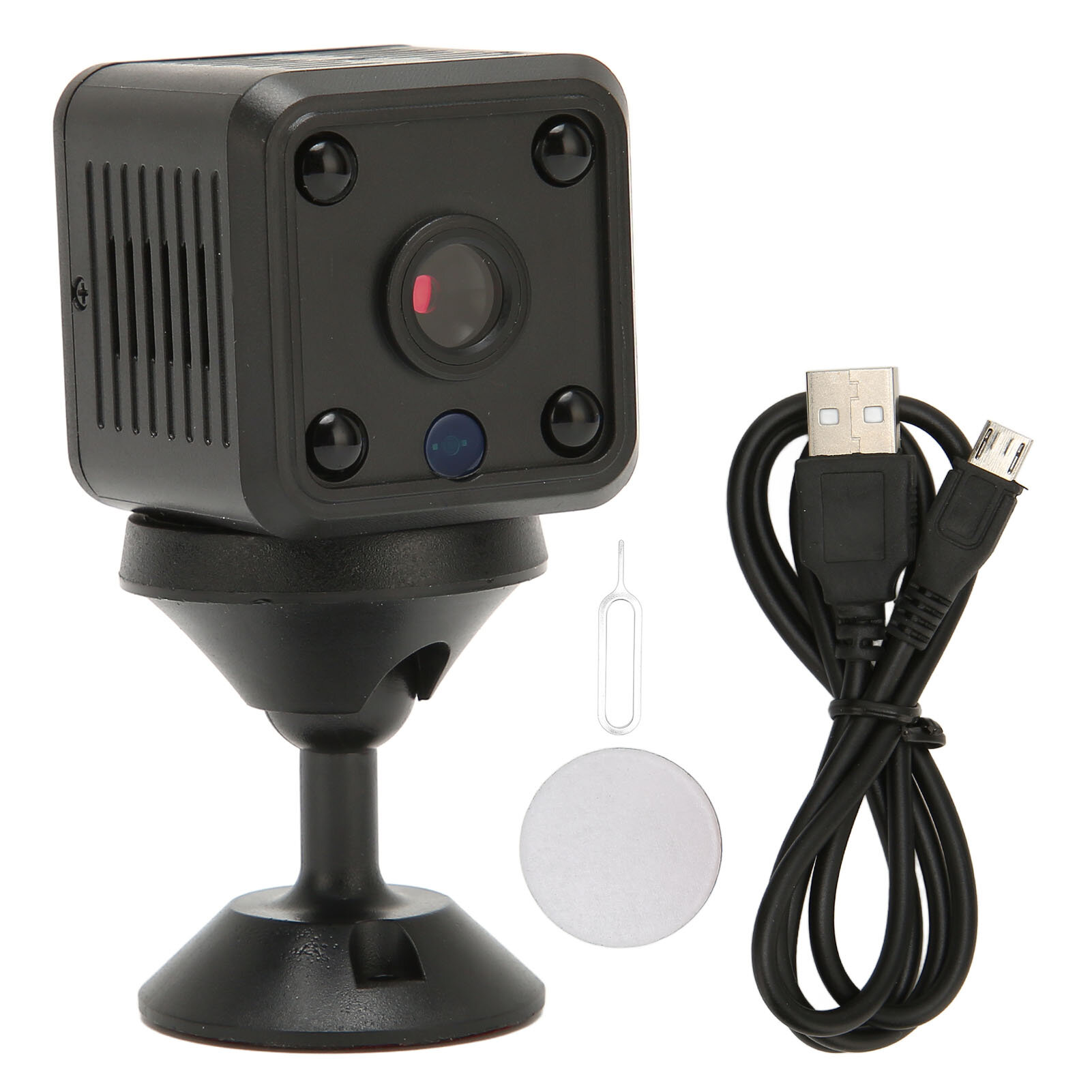 Беспроводная мини-камера HD 1080p с датчиком движения и ночным видением, Wi-Fi, системой безопасности и магнитной вращающейся подставкой для дома.