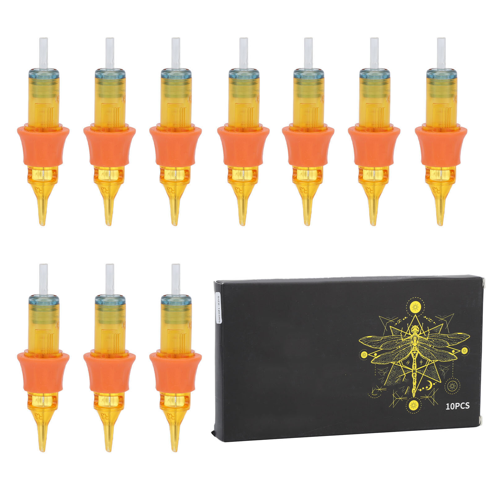 10 шт, игла для тату-картриджа, одноразовая быстрая окраска, гигиеническая ручка для татуировки, иглы для машины 3RS