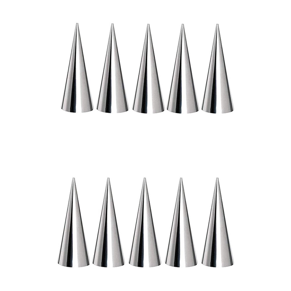 10 шт, формы для крема из нержавеющей стали, конусы для выпечки, формы для крема, форма для мороженого, стоячая форма конуса