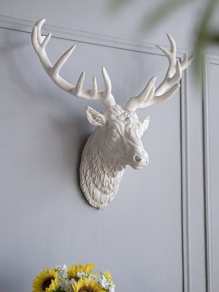 HP75767 Декор настенный Голова оленя 66 x 33 x 81 см, Glasar