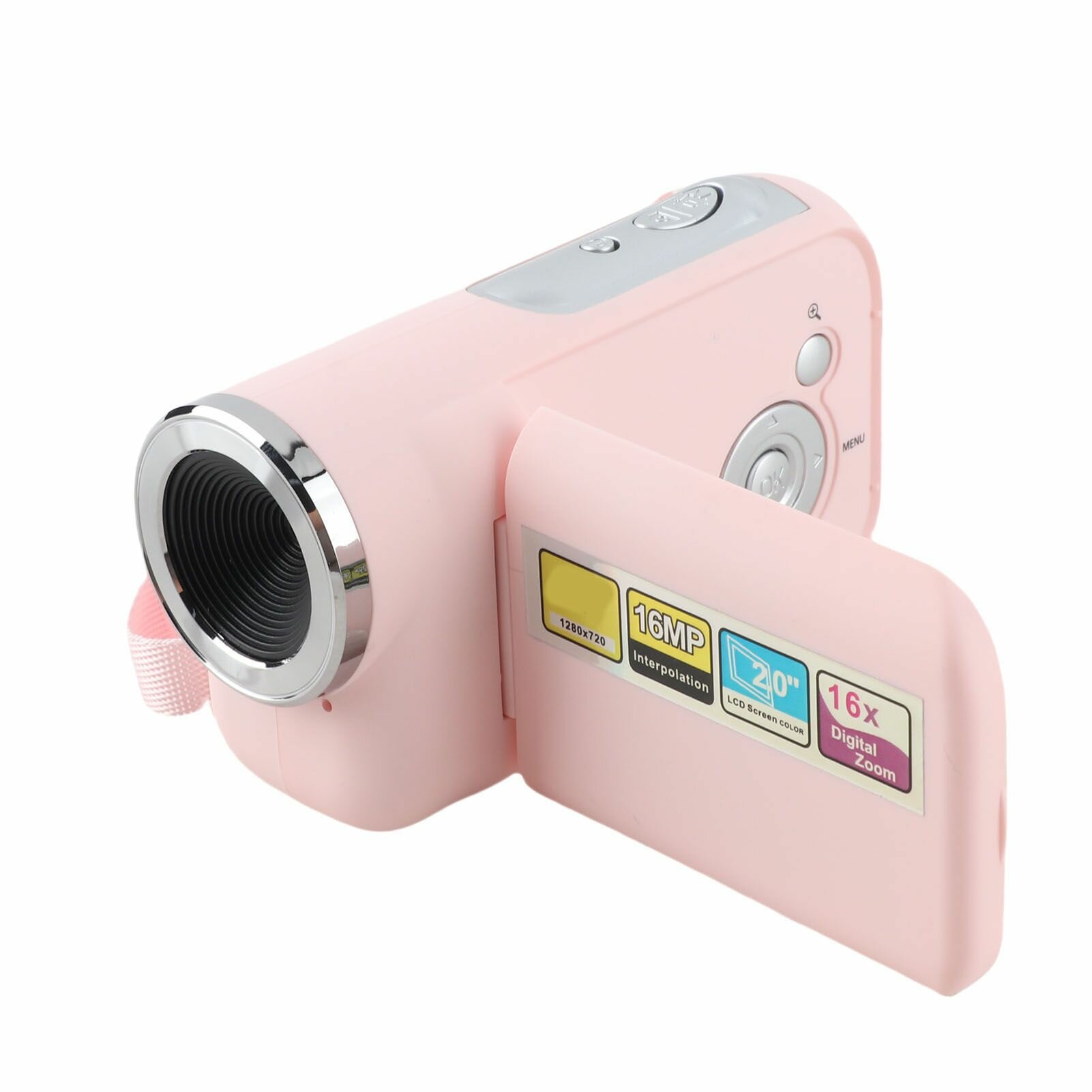 Детская видеокамера 16 МП 1080P HD цифровой регистратор с 16-кратным зумом и 2-дюймовым цветным TFT-экраном для детей