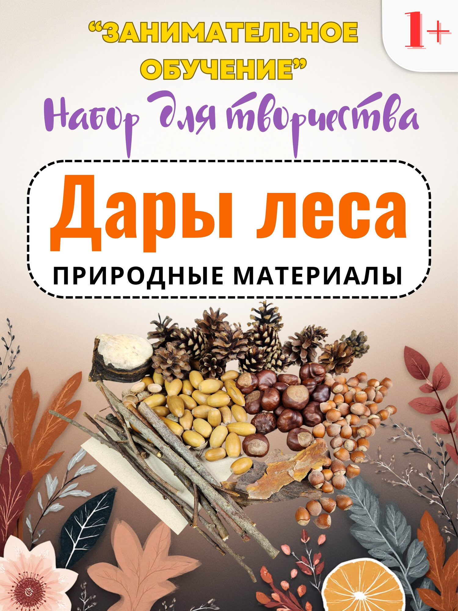 Набор для творчества "Дары леса". Природные материалы. Технология, труд. Творческие занятия.
