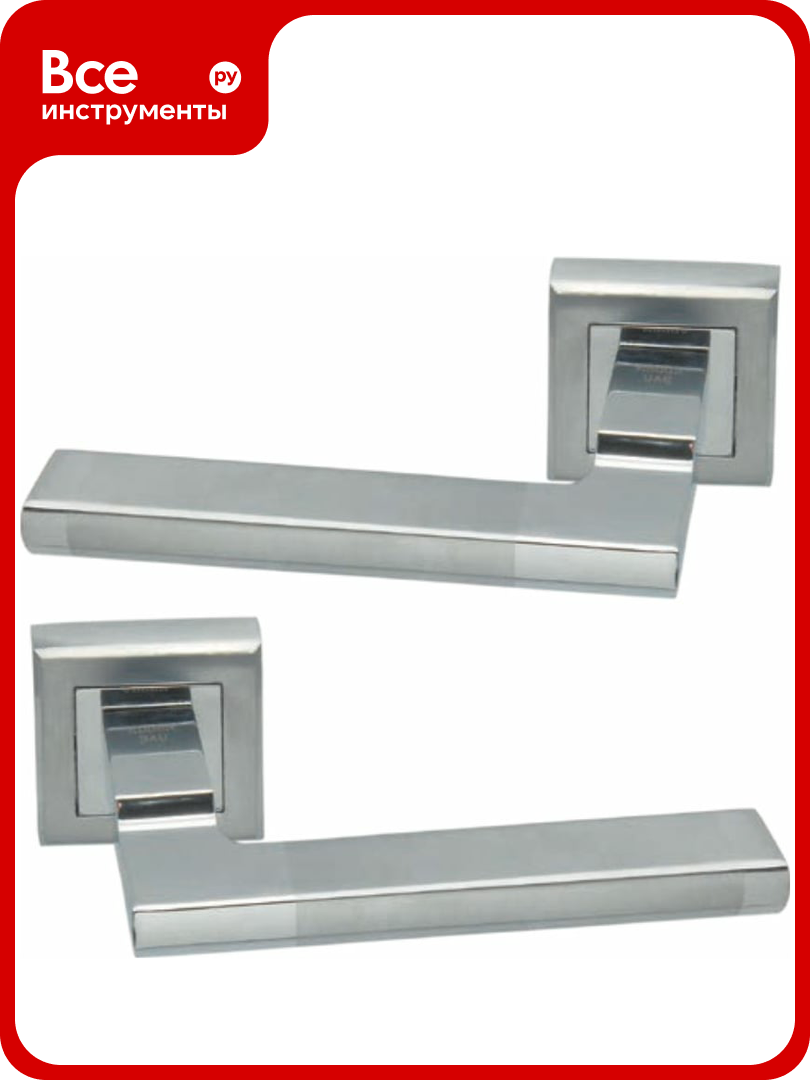 Дверные ручки ADDEN BAU PIANA Q307 SATIN CHROME, Дверные ручки adden bau piana q307 satin chrome 940000000648