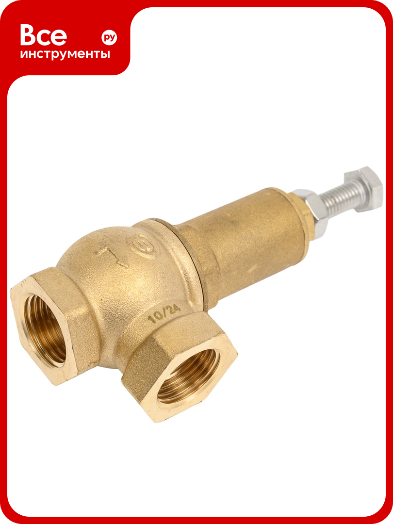 Клапан предохранительный Benarmo угловой, латунь, Ду15x15, ВР, Рср3, Рн1-16 128-6079, технические характеристики