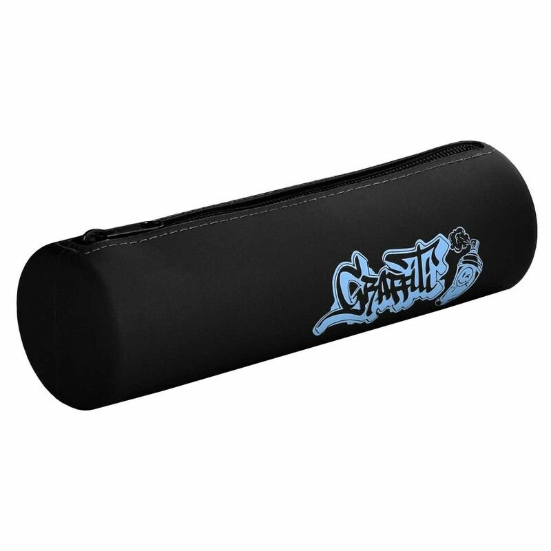 Пенал школьный Феникс Плюс Граффити, 20х6х6 см, силикон, молния, шелкография