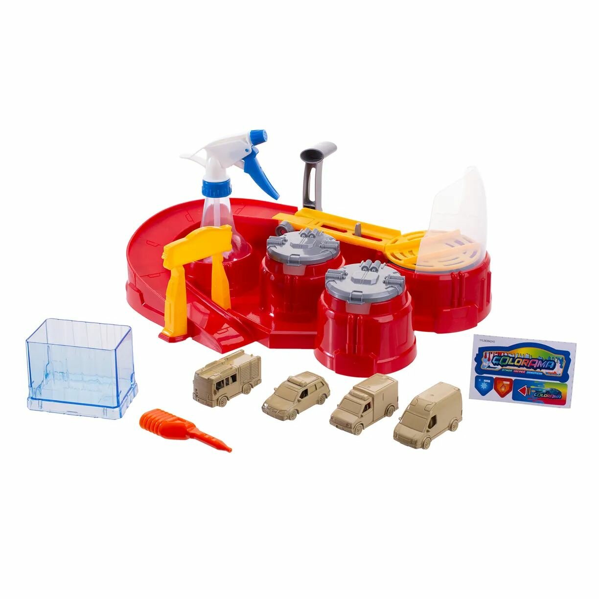 Игровой набор COLORAMA автомойка - сушка машинок МЧС, YYL563843