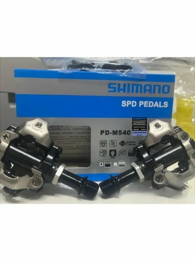 Педаль для горного велосипеда Shimano PD-M540, черные оригинальные велосипедные аксессуары
