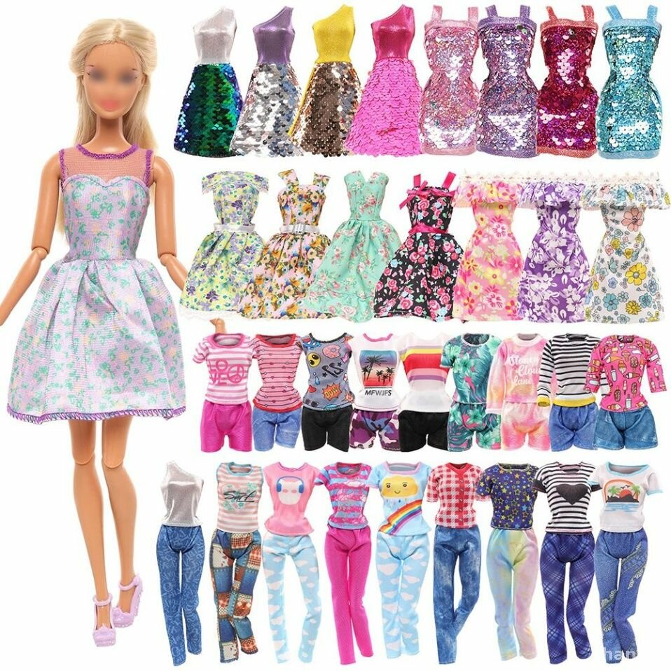 Эксклюзивный комплект из 10 предметов гардероба для кукол 11,5 дюймов, выполненный вручную и укомплектованный случайным образом-Горячие продажи