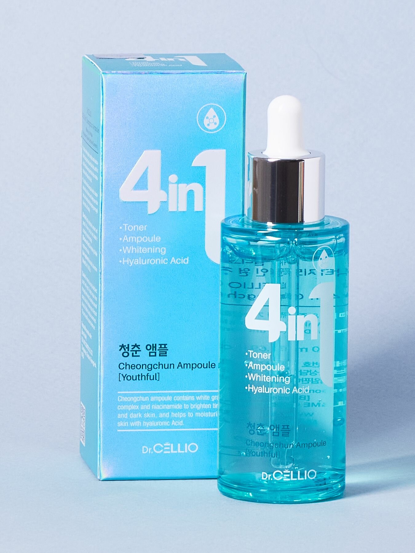 Dr. CELLIO Увлажняющая сыворотка для лица с гиалуроновой кислотой 50мл Dr. G50 4 IN 1 Cheongchun Ampoule Hyaluronic Acid