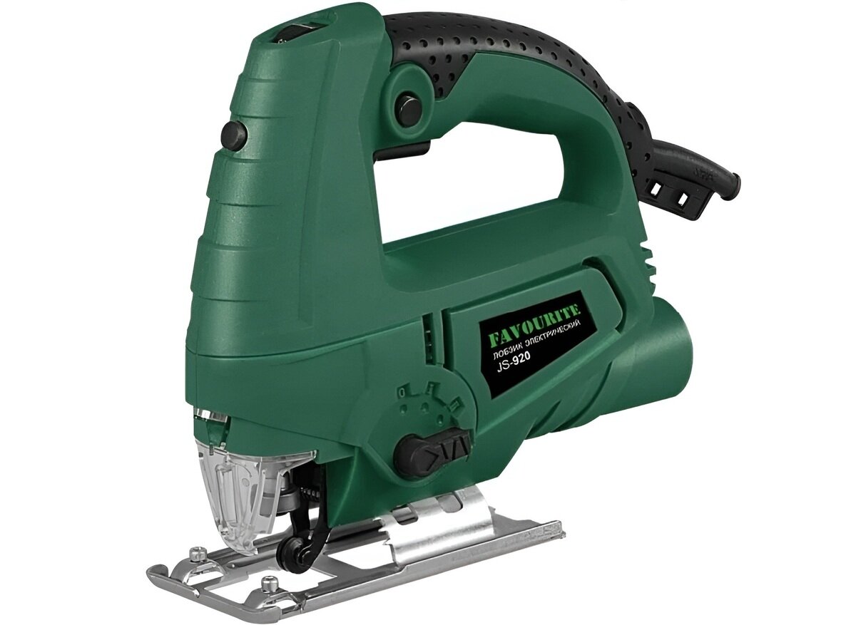Лобзик Favourite JS 920, мощность 920 Вт, ход пилки 65 мм, скобовидная ручка