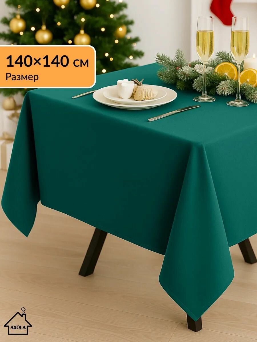 Новогодняя скатерть тканевая для круглого и квадратного стола 140*140см 2026