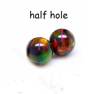 Черный желейный опал бисер OP524 2-10 мм 5mm--20pcs, OP524--Half hole
