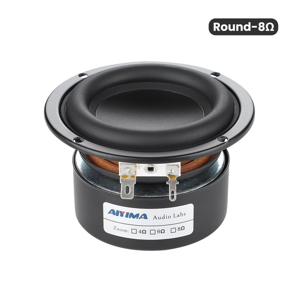 Aiyima 3-дюймовый портативный динамик Round 8 Ohm Speaker