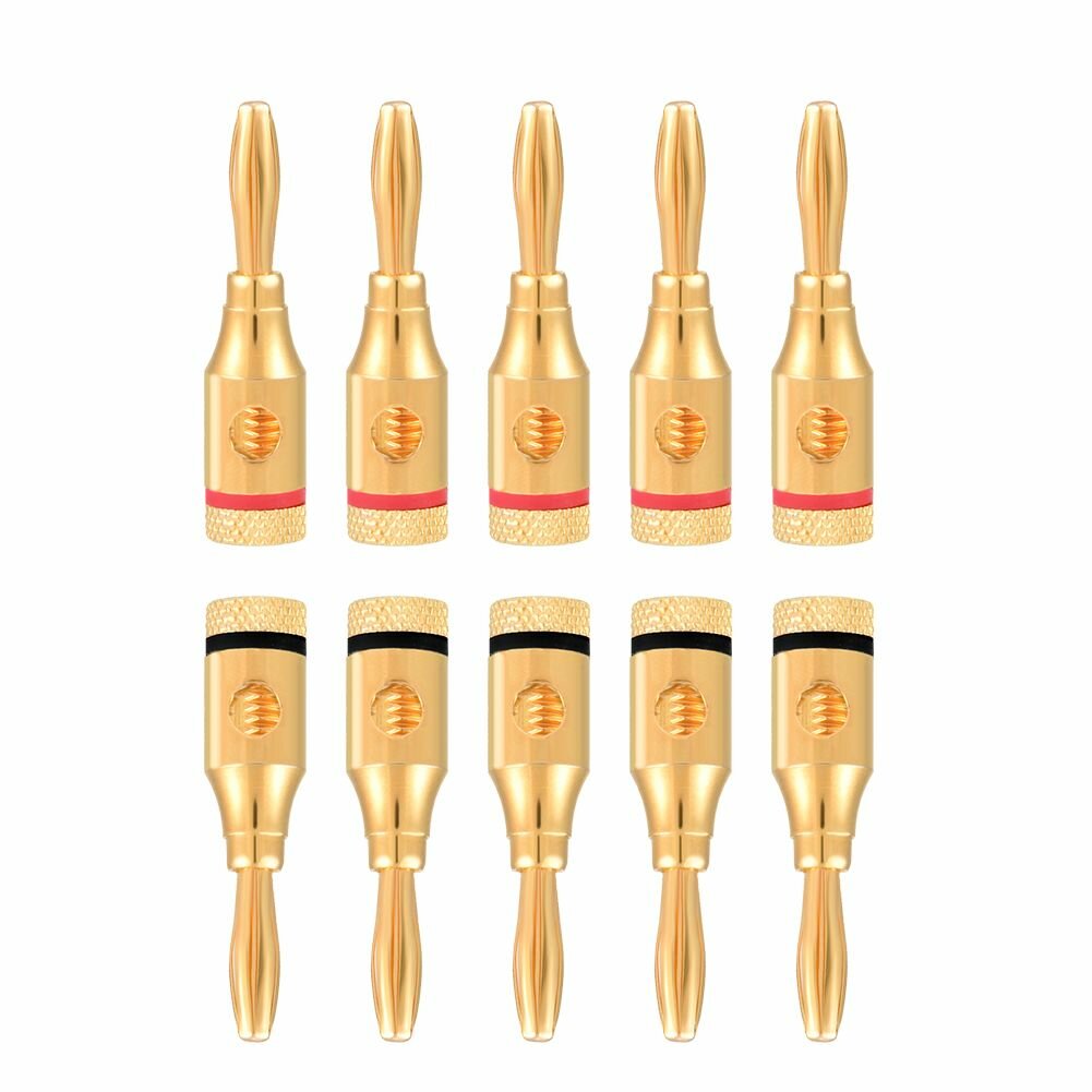 Разъем банановый позолоченный для акустики (10шт)