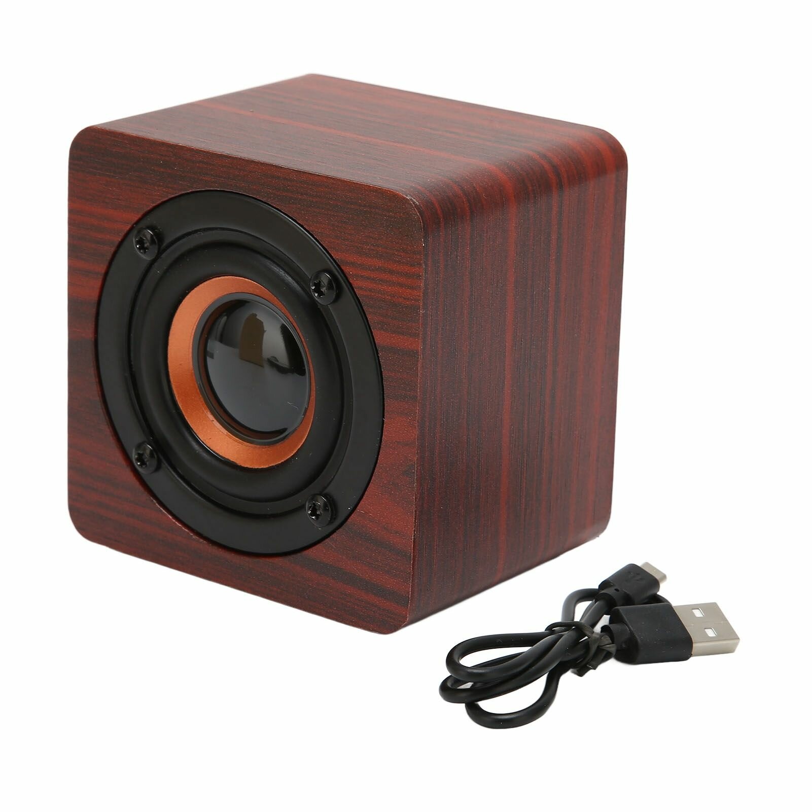 Многофункциональная ретро Bluetooth-колонка, красное дерево