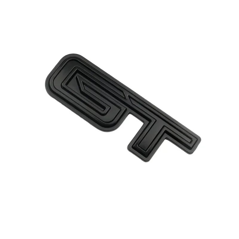 Стайлинг автомобиля GT 3D Металлическая хромированная эмблема из цинкового сплава Автомобильный значок Клейкая эмблема кузова и крыла для Peugeot GT для Ford Mustang Mach-E Black