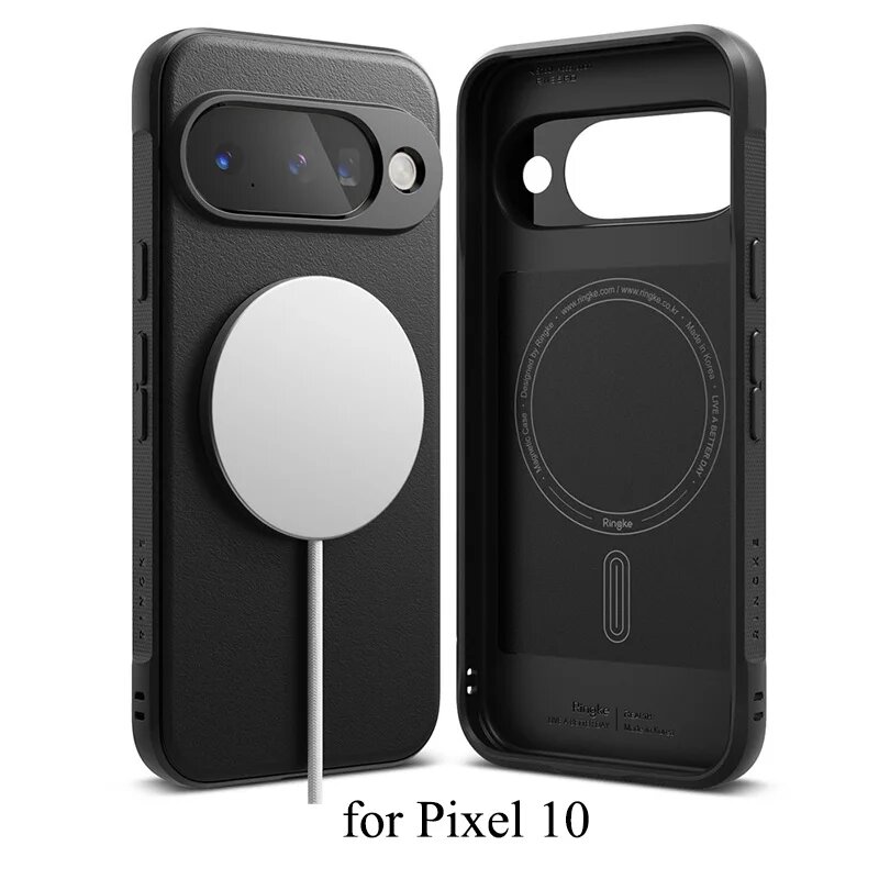 Ringke Onyx, совместимый с чехлом Google Pixel 10, противоударный нескользящий тонкий чехол из ТПУ Magnetic Black