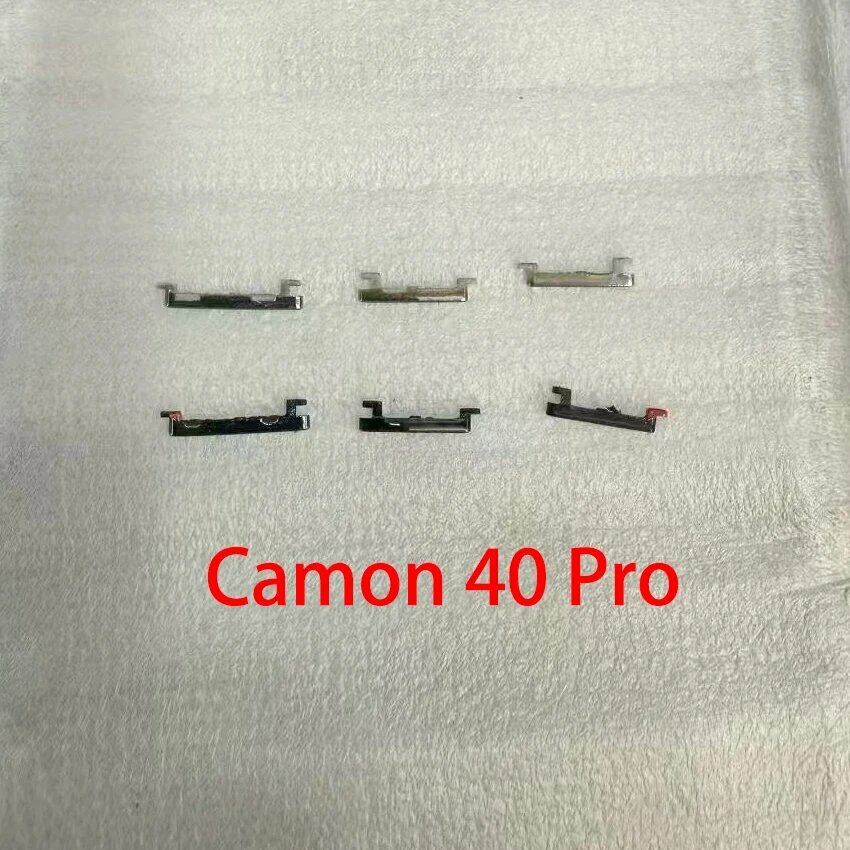 Боковая кнопка громкости Tecno Camon 40 Pro серебряная