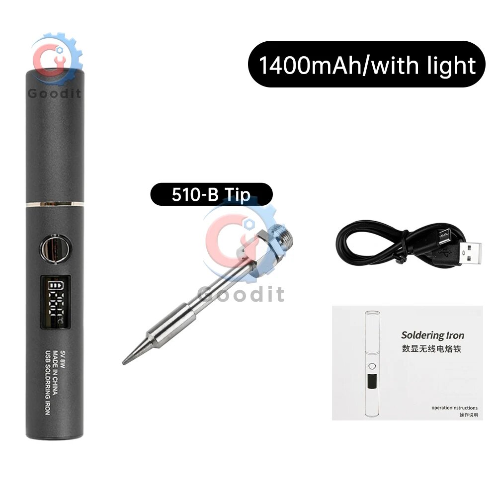 Aideepen Портативный электрический паяльник USB Type-C