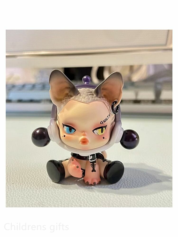 Пробное кольцо Bubble Mart Food Dream Series Cat Hand Украшение модели офисного мальчика