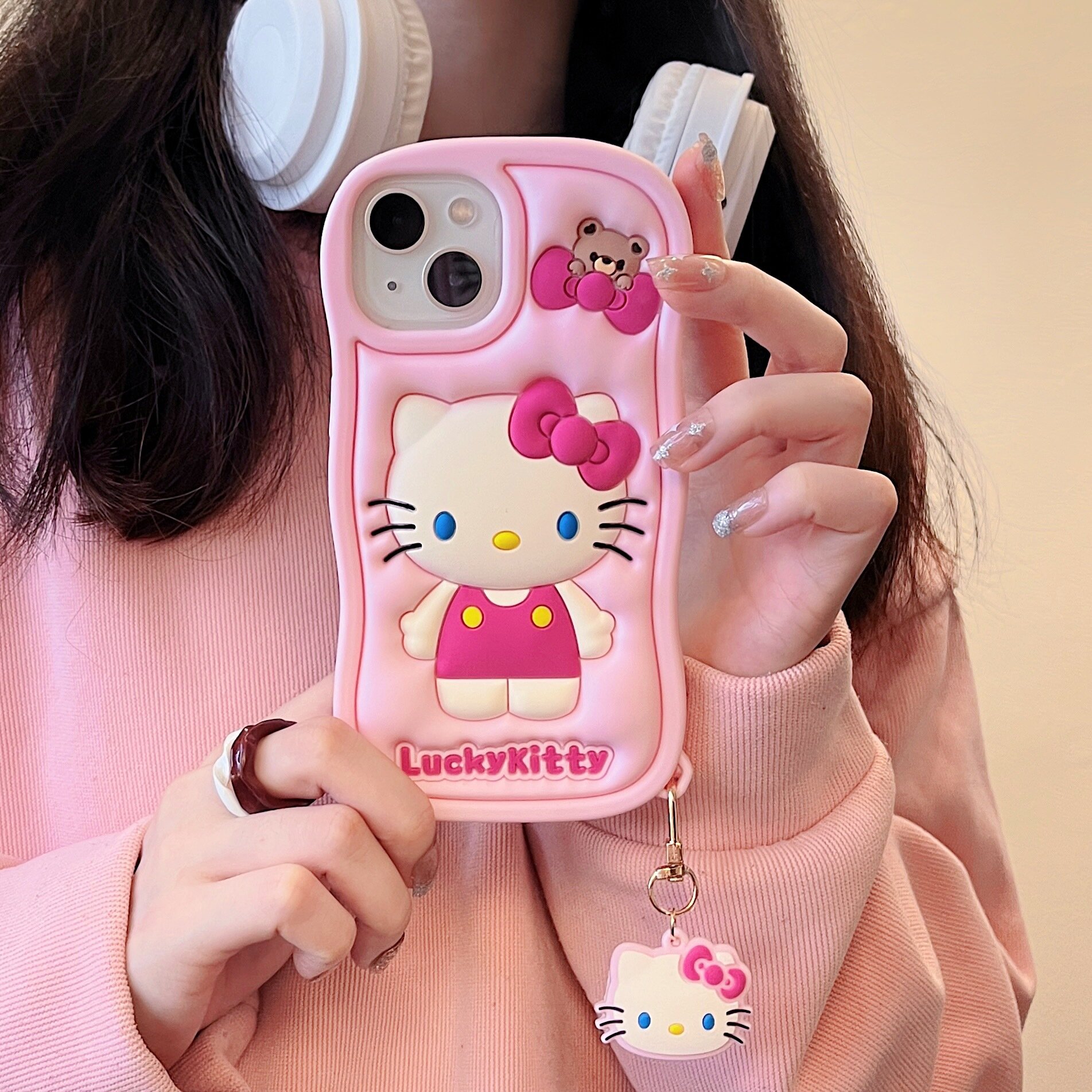Бант-чехол "Кот и Медведь", для iPhone 11, Япония, Южная Корея