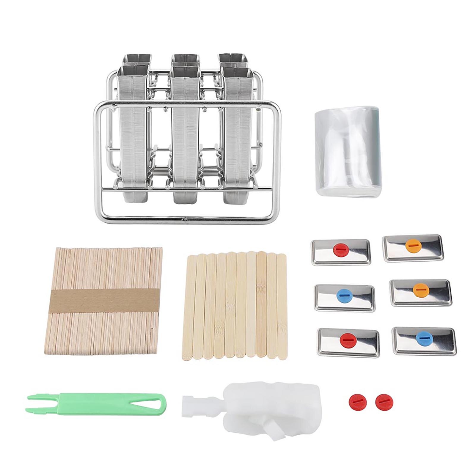 Stainless Steel Molds Ice Cream Industrial Home Kitchen DIY Pop Mould Maker Tool(2#)