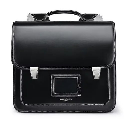 Японский ортопедический рюкзак из ПУ кожи для детей, школьные ранцы для книг для девочек 1-3 классов, японские портфели для начальной школы для мальчиков, Черный, Женский