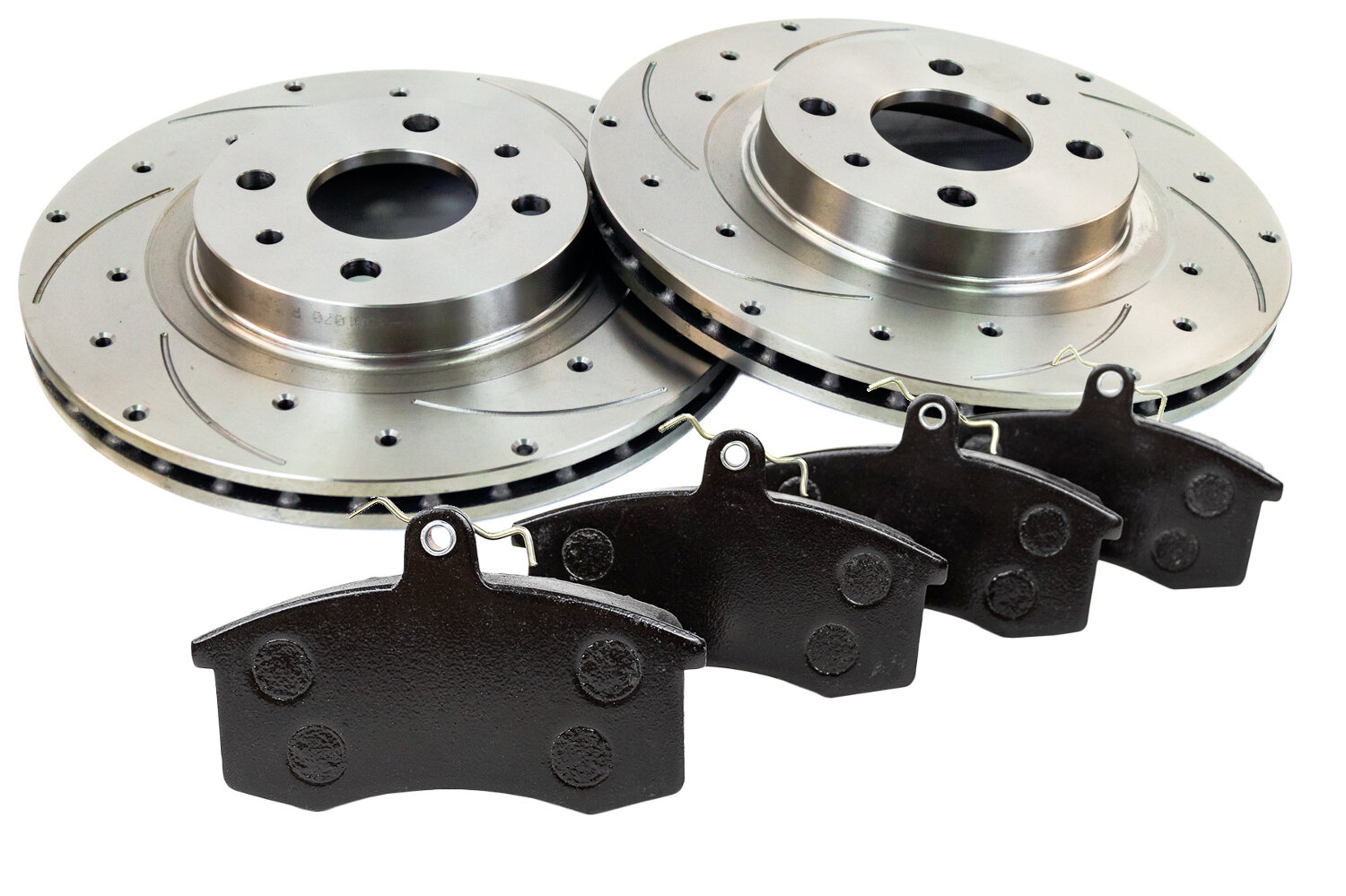 Вентилируемые передние тормозные диски Alnas Sport Euro 2112 R14 с тормозными колодками BREMBO для ВАЗ 2110-2112, Лада Гранта, Гранта FL, Калина, Калина 2, Приора, Датсун