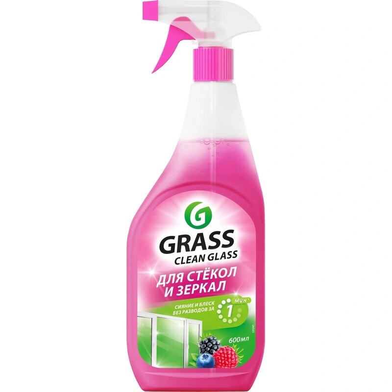 Средство для мытья стёкол и зеркал Grass Clean Glass Лесные ягоды 0.6 л