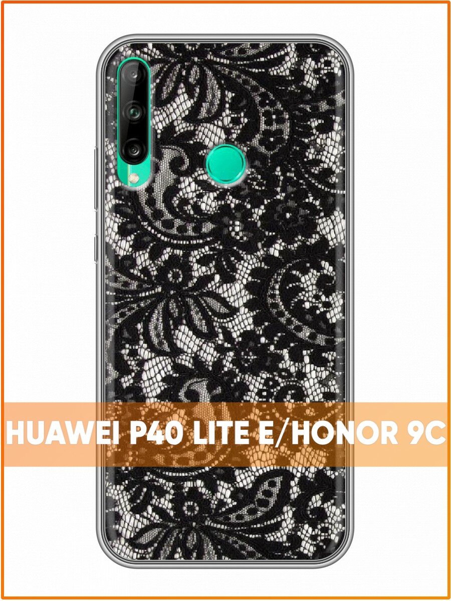 Чехол для Huawei P40 Lite E с принтом Кружевной фон (Хуавей П40 Лайт Е)